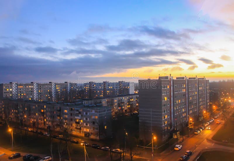 Beautiful Sunset View Over Riga. Latvia Stock Photo - Image of landmark ...