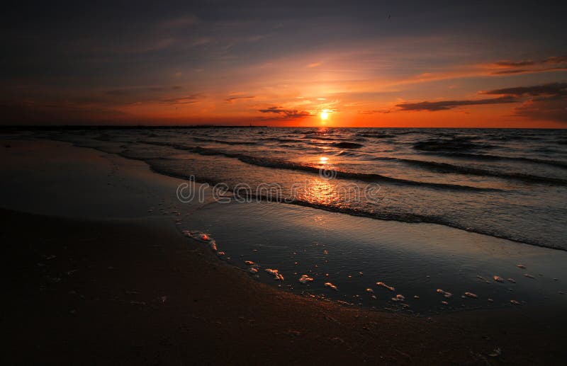 Beautiful Sunset Over the Sea Stock Image - Image of cape, gold: 3113807