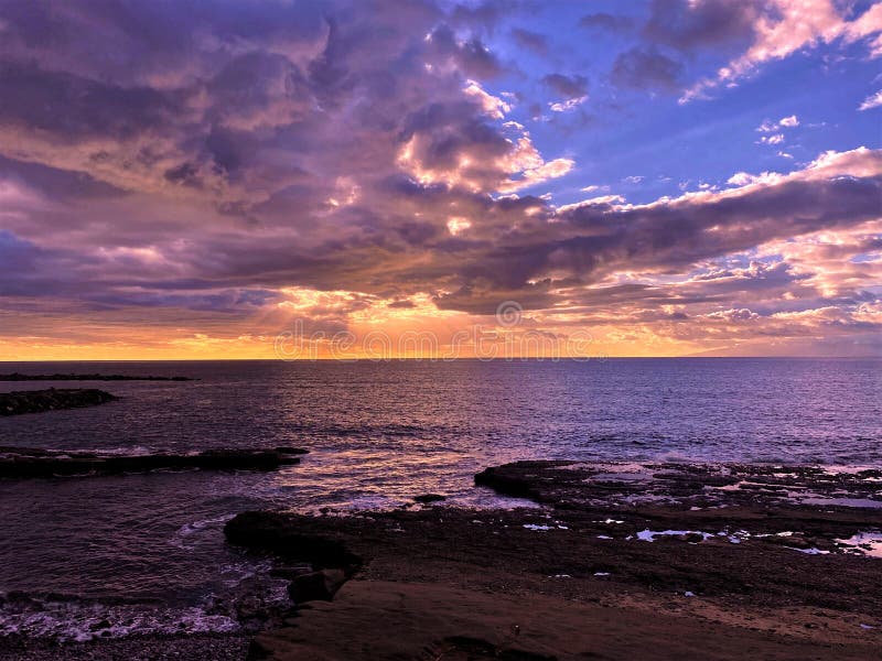 Beautiful Sunset Over the Sea Stock Image - Image of dramatic, nature ...