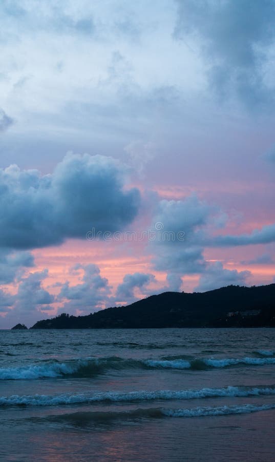 Beautiful Sunset Over the Sea Stock Image - Image of beautiful, holiday ...