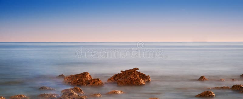 Beautiful Sunset Over Summer Ocean Stock Photo - Image of coastal ...
