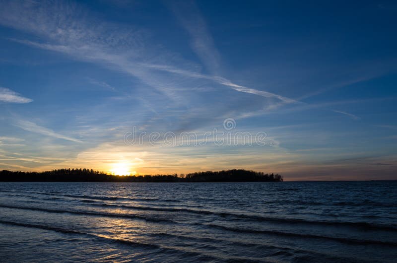 Beautiful Sunset Over the Water Stock Image - Image of sunset, horizon ...