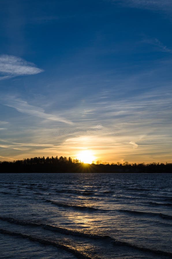 Beautiful Sunset Over the Water Stock Image - Image of sunset, colors ...