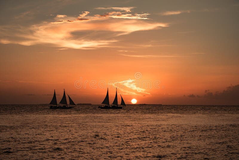 Sunset in Key West stock image. Image of outdoors, coast - 133314541