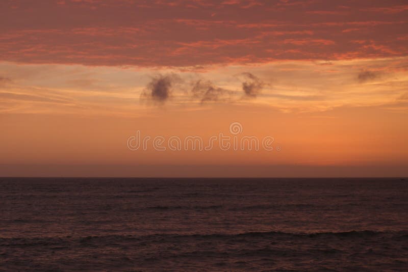 Beautiful Sunset in a Pacific Ocean Stock Photo - Image of pacific ...