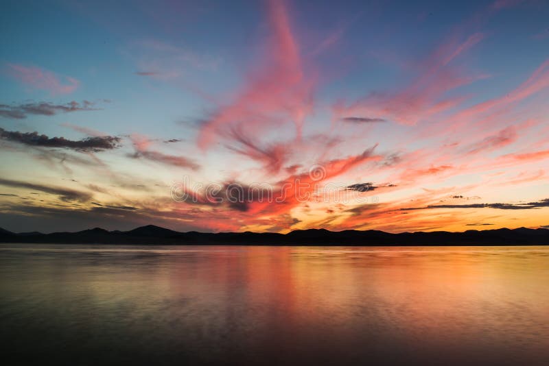 Beautiful Sunset on Pacific Ocean - HDR Stock Photo - Image of pacific ...