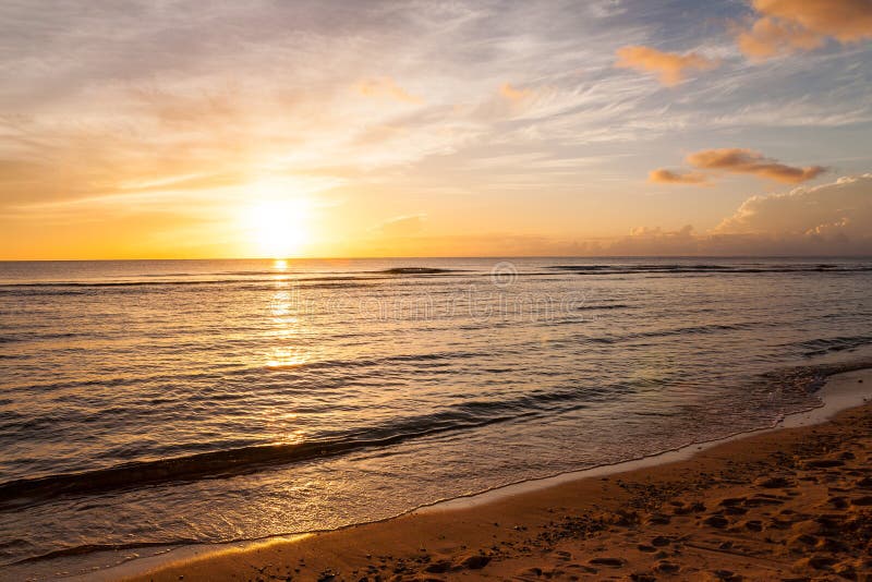 Beautiful Sunset of the Pacific Stock Image - Image of conservation ...