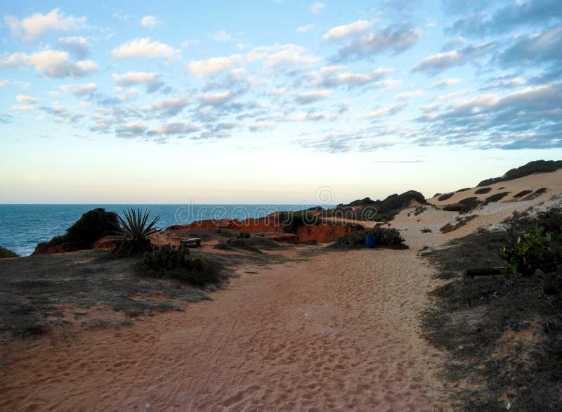 Beautiful Sunset in a Pathway in Aracati, Ceara, Brazil Stock Image ...