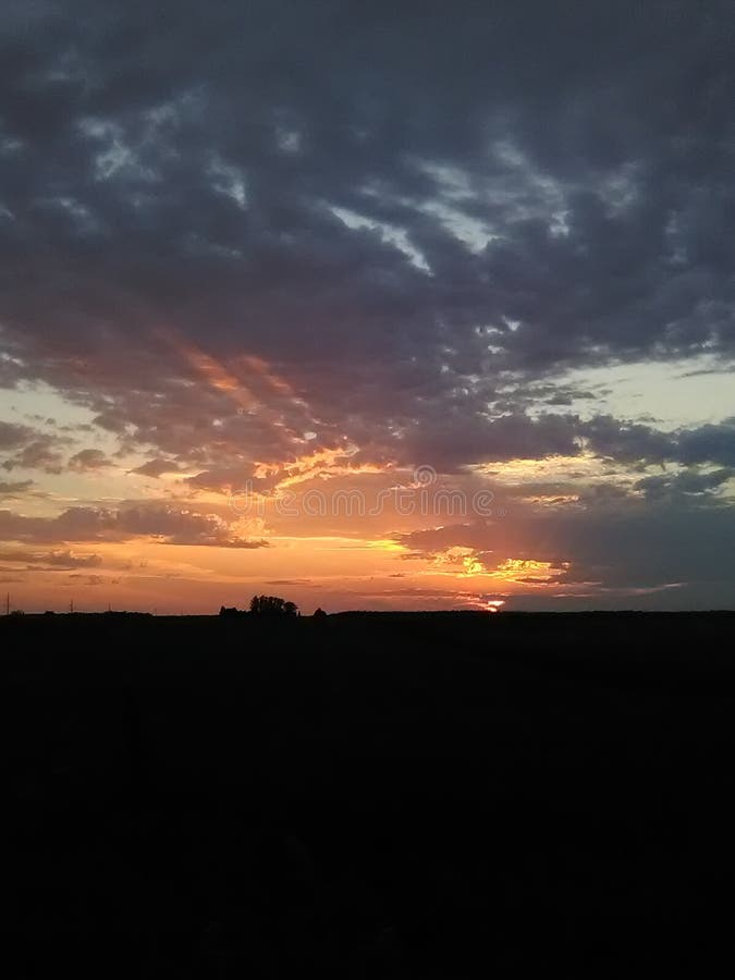 Beautiful sunset stock photo. Image of peach, sunset - 137613748