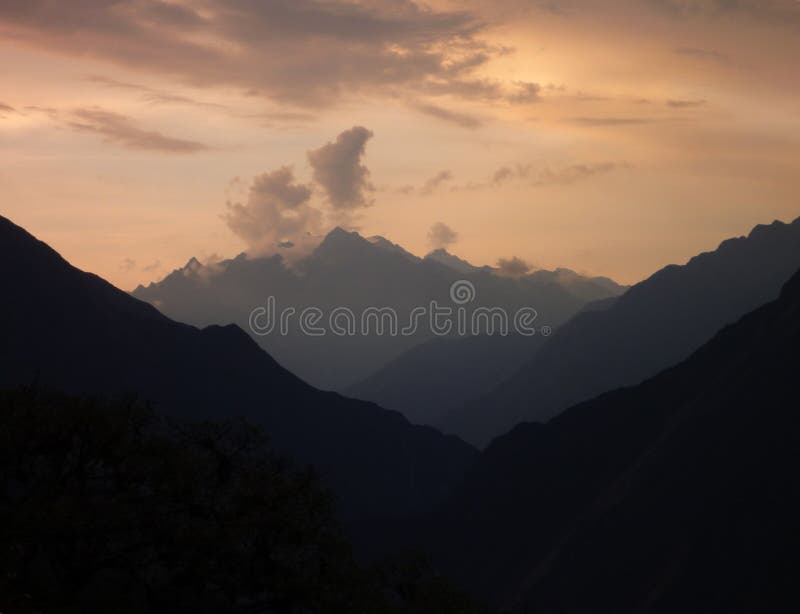 Beautiful Sunset at Peruvian Andes Stock Image - Image of extreme ...