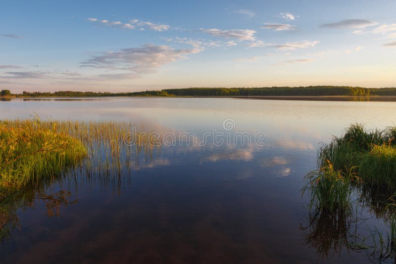Beautiful Sunset by the Pond Stock Photo - Image of beautiful, nature ...