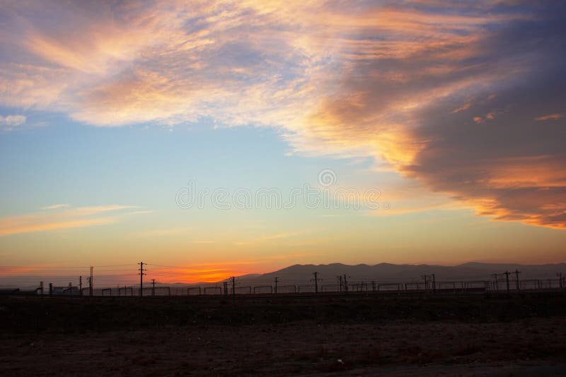 Beautiful Sunset on the Railroad Stock Photo - Image of railroad ...