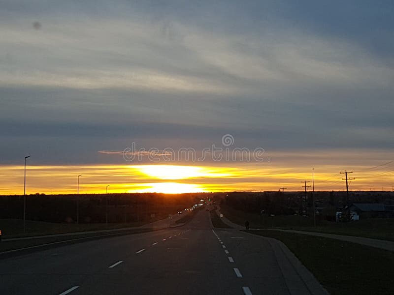 Beautiful Sunset of Red Deer Alberta Stock Image - Image of beautiful ...