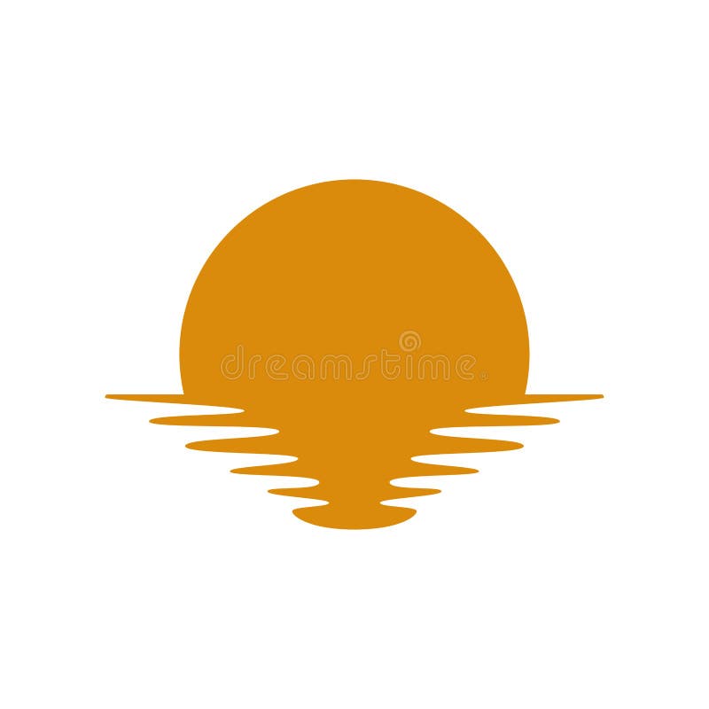 Beautiful Sunset with Reflection in the Water Stock Vector ...