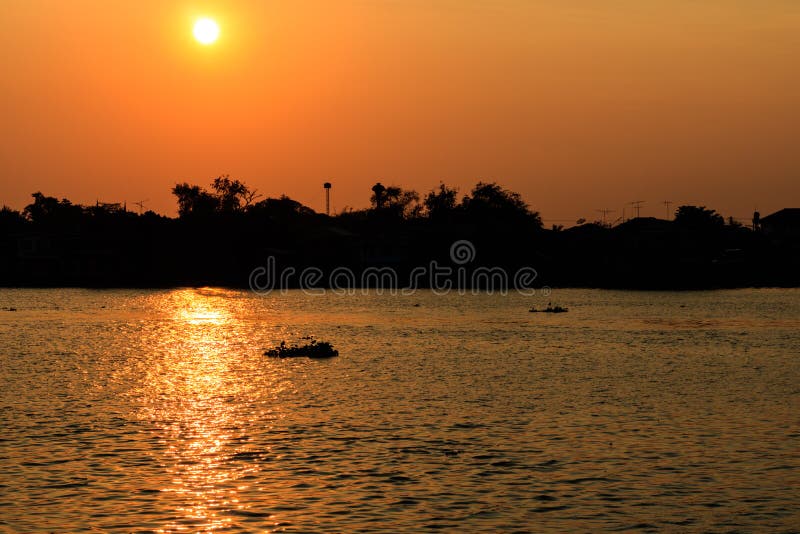 Beautiful Sunset on the River Stock Photo - Image of sunlight ...