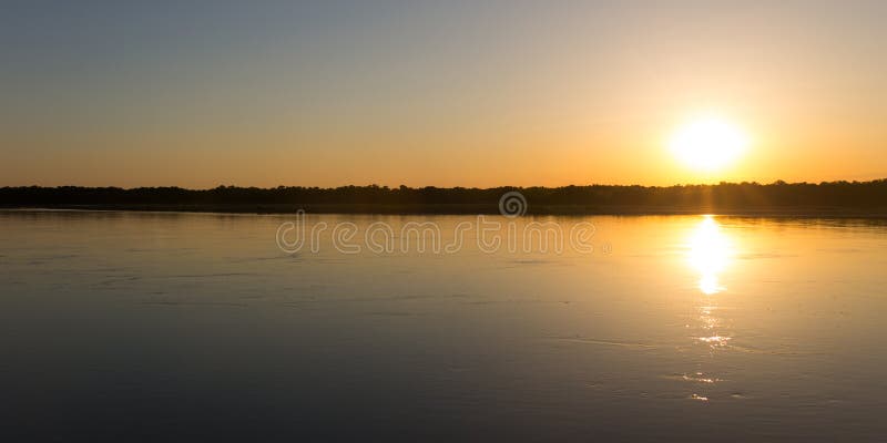 A Beautiful Sunset on the River Stock Photo - Image of natural, ocean ...