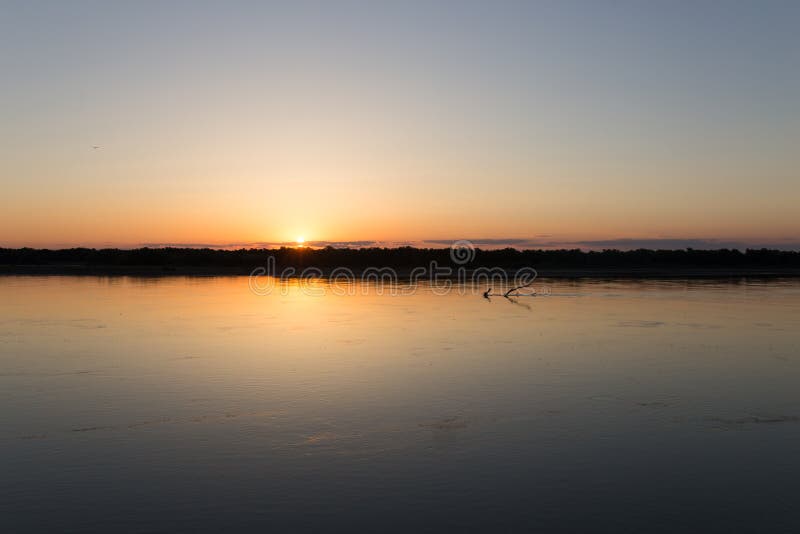 A Beautiful Sunset on the River Stock Image - Image of landscape ...