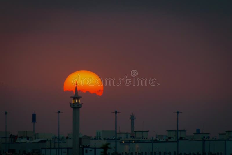 Beautiful Sunset Riyadh City Stock Image - Image of travel, silhouette ...