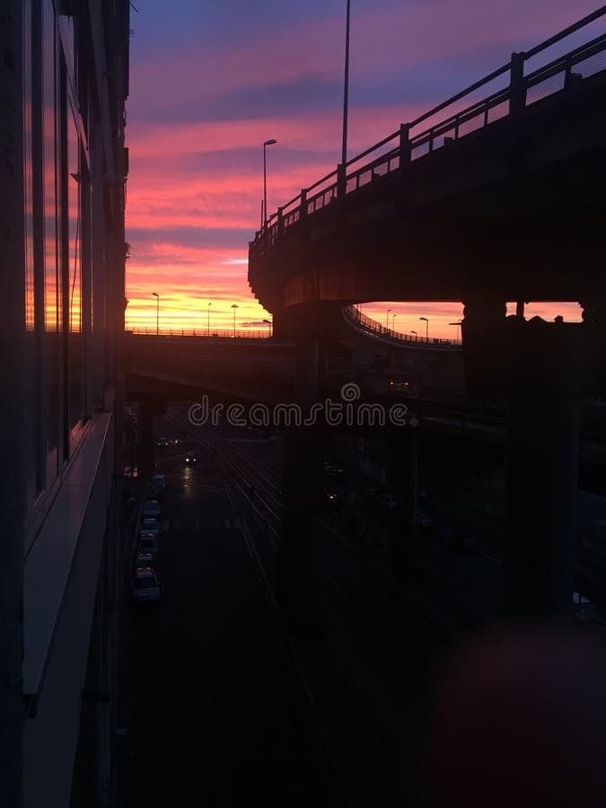 Beautiful Sunset in Rome stock image. Image of sunset - 66679057