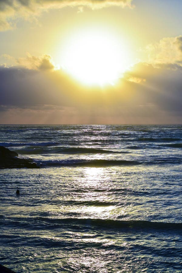 Beautiful sunset scene stock image. Image of dawn, seascape - 106988029