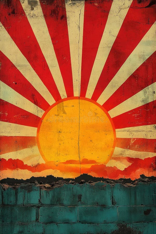 A Beautiful Sunset Scene on a Brick Wall Stock Photo - Image of warm ...