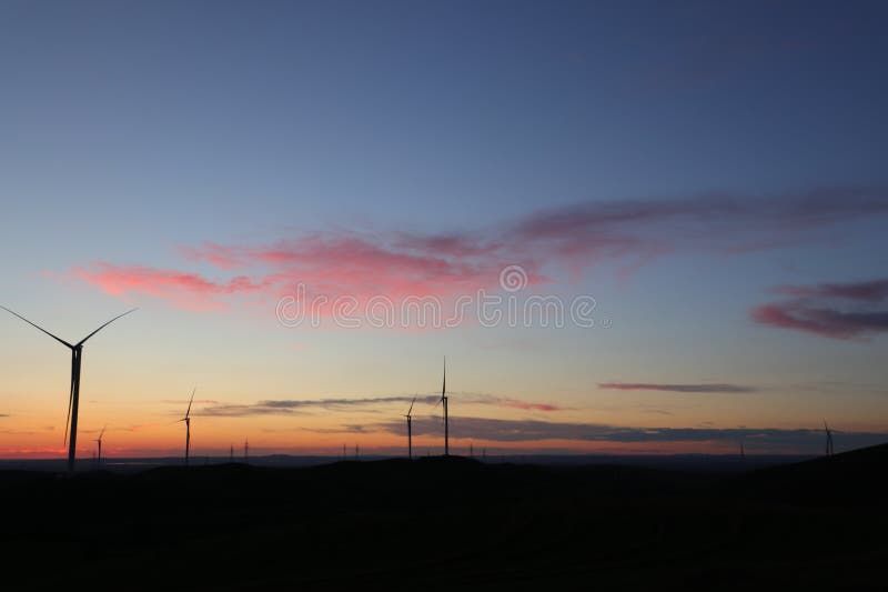The Beautiful Sunset Scenery of Zhangbei Grassland Stock Photo - Image ...