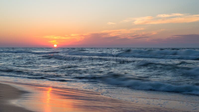 Rough Waves on a Beautiful Blue Sea on a Summer, Sunny and Windy Day ...