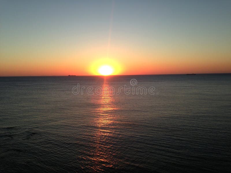 The Beautiful Sunset from the Seaside Stock Image - Image of dusk ...