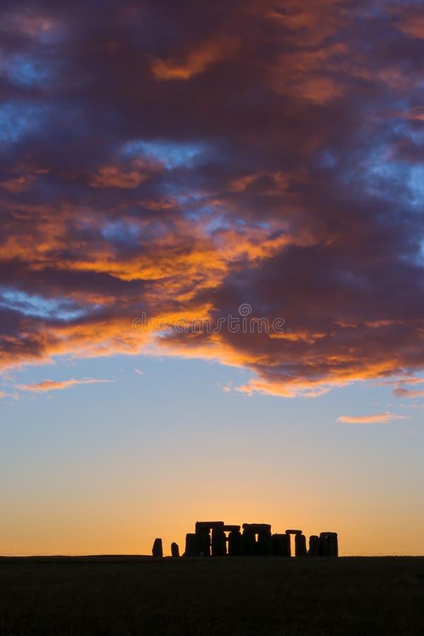 Stonehenge at sunset stock photo. Image of wiltshire - 252153662