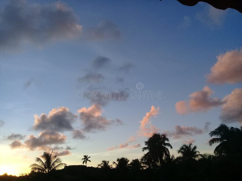 A Beautiful Sunset and Shadows Stock Image - Image of paradise, hawaii ...
