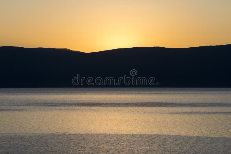 Beautiful Sunset at Siberian Lake Baikal Stock Image - Image of coast ...