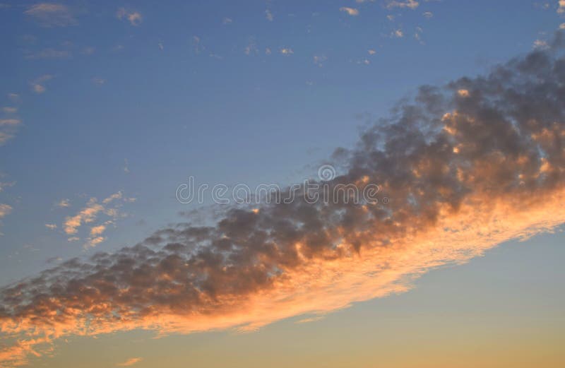 Beautiful Sunset Sky Above Clouds with Dramatic Light Stock Image ...