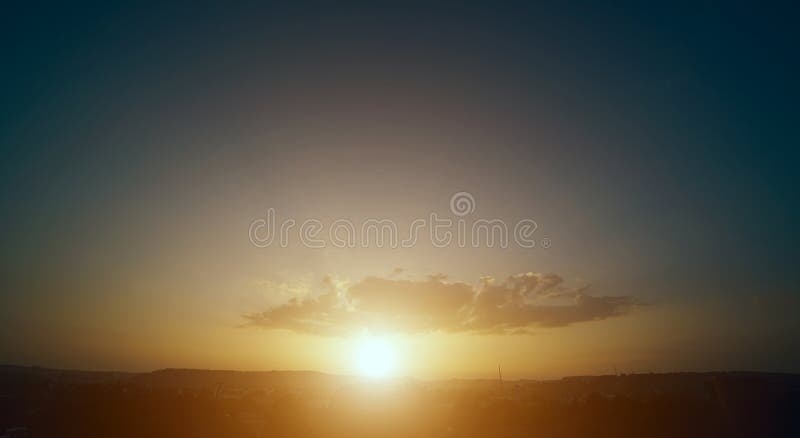 Beautiful Sunset Sky Above Clouds with Dramatic Light Stock Photo ...