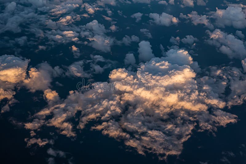 Beautiful Sunset Sky Above Clouds with Dramatic Light. Cabin View from ...