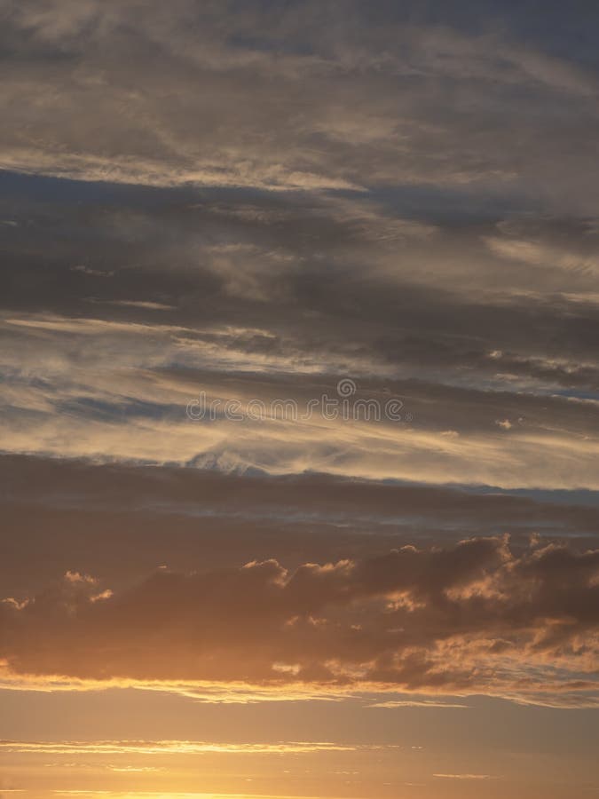 Dramatic Sunset with Twilight Color Sky and Clouds Stock Photo - Image ...