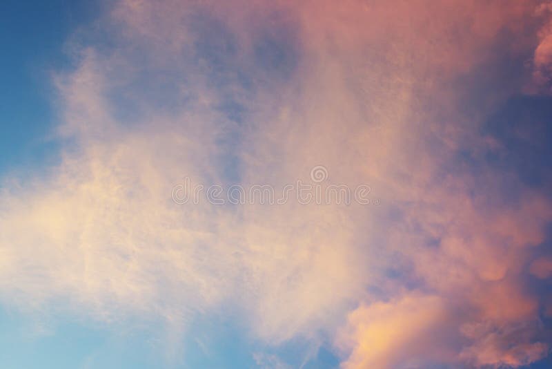 Beautiful Sunset Sky Above Clouds with Dramatic Light, Twilight Sky ...