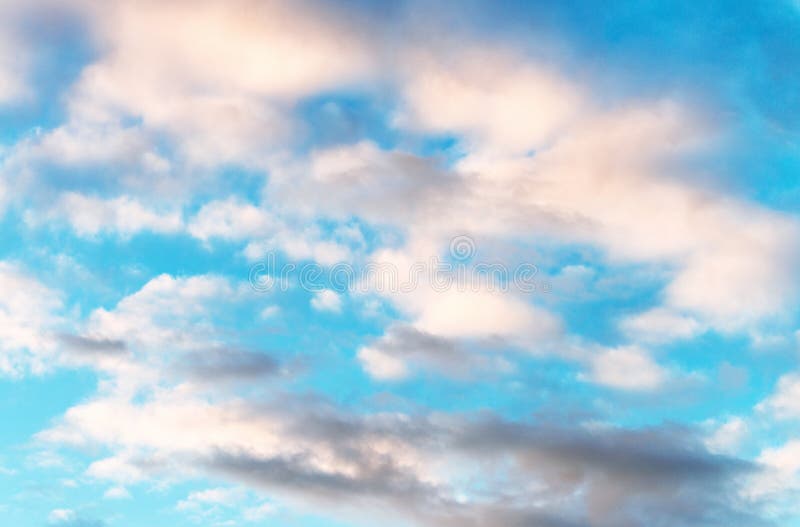 Beautiful Sunset Sky - Blue Tint Stock Image - Image of background ...