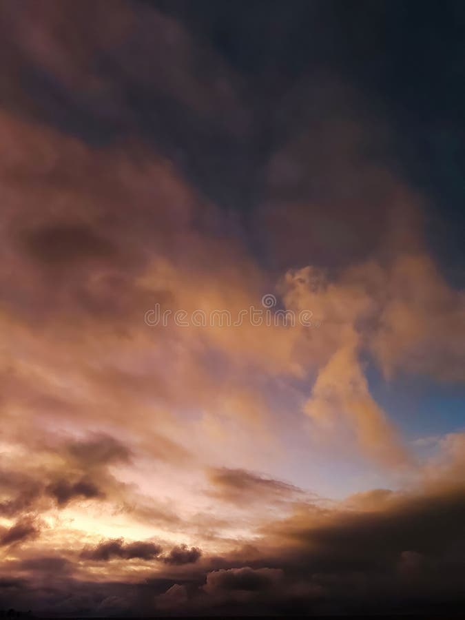 Beautiful Sunset Sky in Brazil Stock Image - Image of dusk, clouds ...