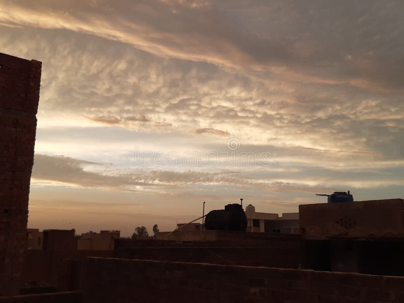 Beautiful Sunset Sky at the City of Pakistan. Stock Photo - Image of ...