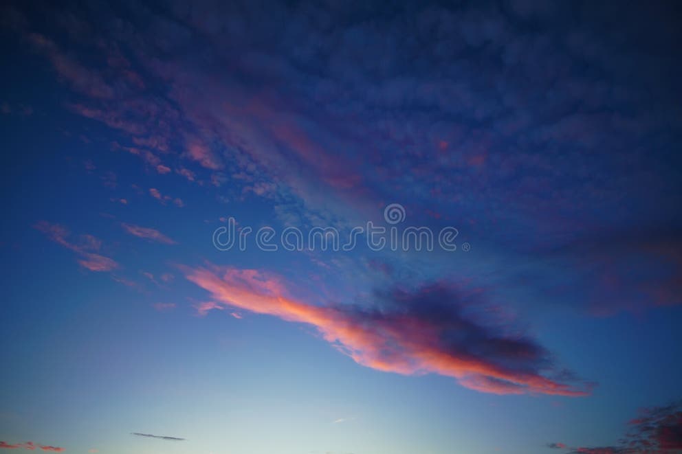 Beautiful Sunset Sky with Clouds As Abstract Background Stock Image ...