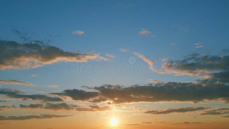 Beautiful Sunset Sky with Clouds Background. Natural Colors. Evening ...
