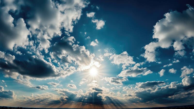 Beautiful Sunset in the Sky with Clouds and Sun, Nature Series - Made ...