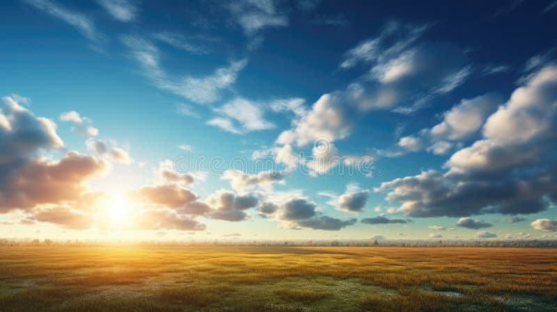 Beautiful Sunset in the Sky with Clouds and Sun, Nature Series - Made ...