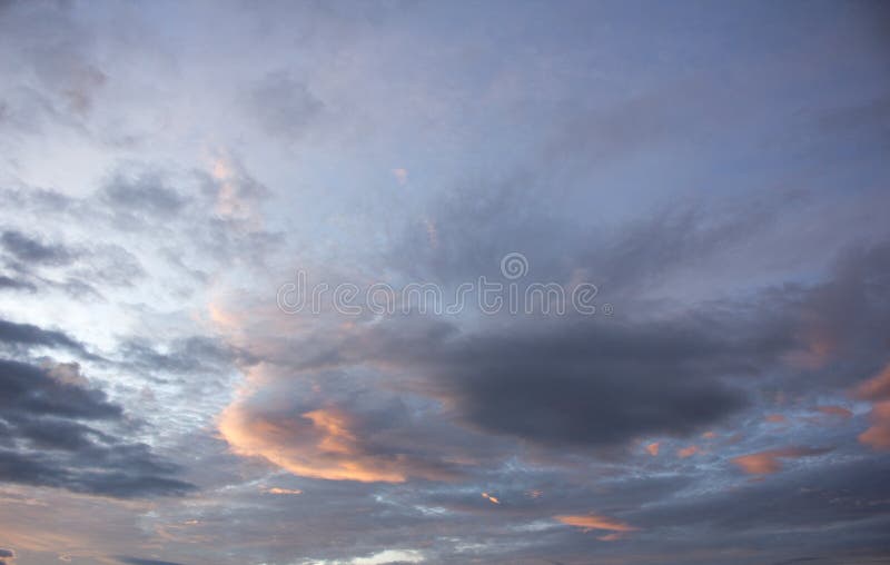 Beautiful Sunset Sky Clouds View from the Ground Stock Photo - Image of ...