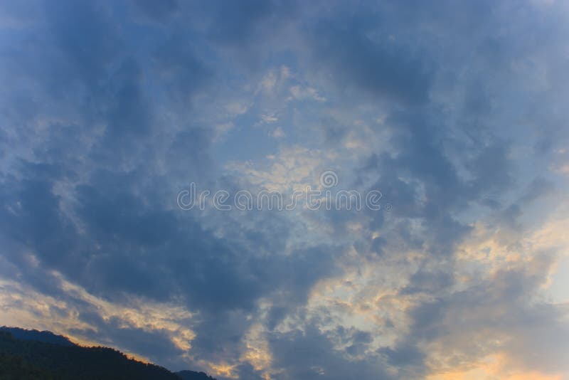 Beautiful Sunset Sky with Dramatic Light, Twilight Sky Background with ...