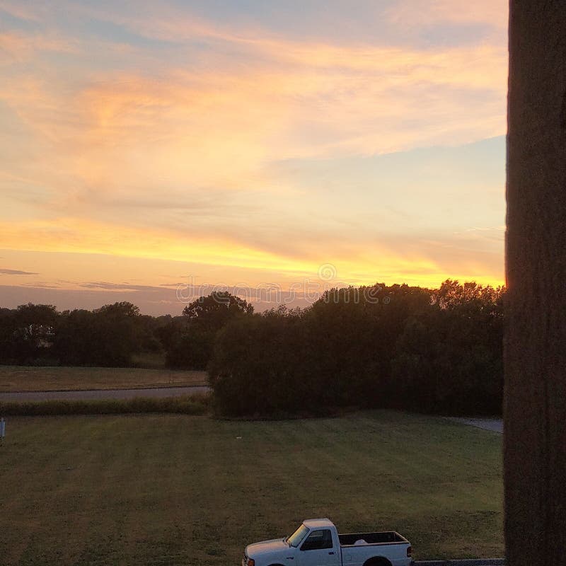 Beautiful Sunset in Sky in El Dorado Kansas Stock Photo - Image of ...