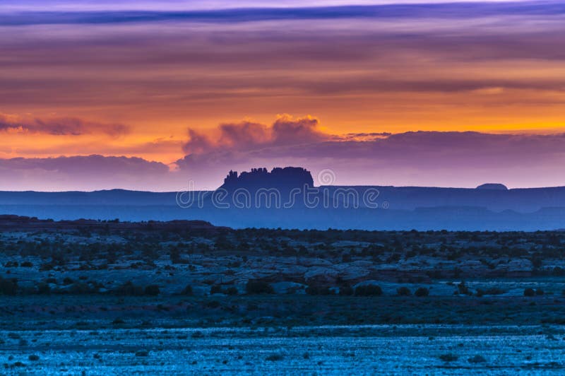 Beautiful Sunset Sky in Needles District Stock Image - Image of erosion ...