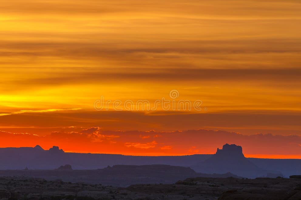 Beautiful Sunset Sky in Needles District Stock Image - Image of desert ...