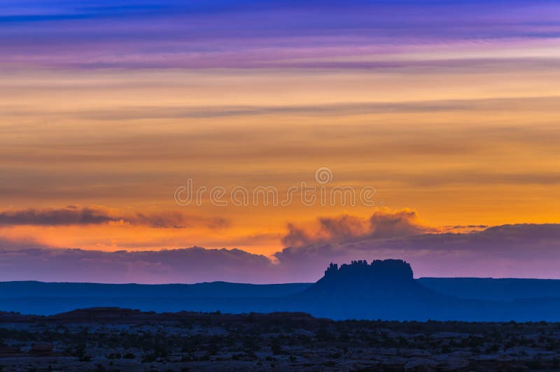 Beautiful Sunset Sky in Needles District Stock Photo - Image of arid ...