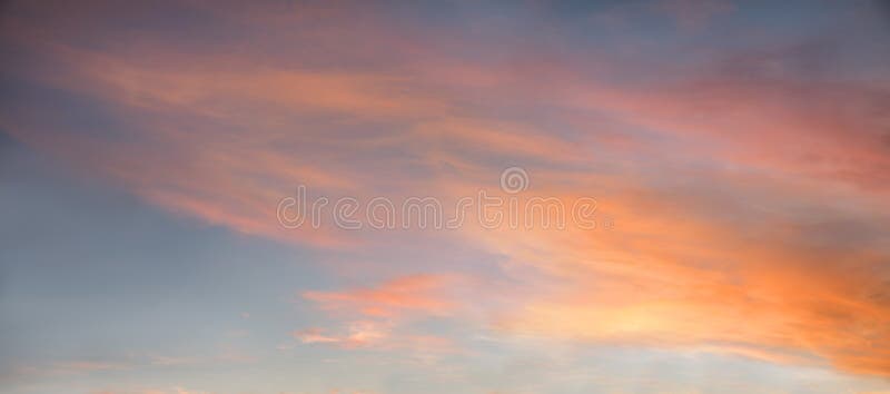 Beautiful Sunset Sky Panorama with Colorful Clouds, Square Format Stock ...